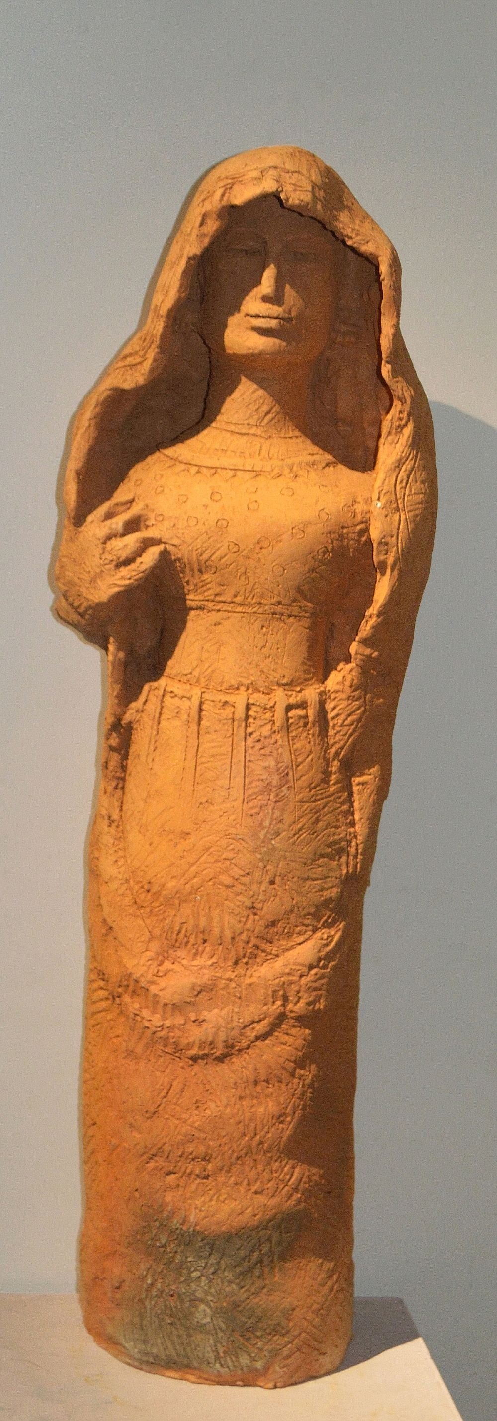 Veiled Dancer : Terracotta sculpture by RamKumar Manna – TEJAS GALLERY ...